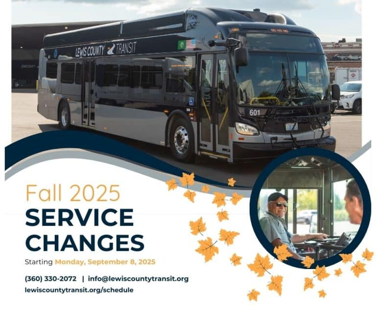 Fixed-Route Changes Now in Effect as of 9/8 – Lewis County Transit